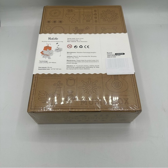 Toys | 3d Puzzle Diy Wooden Music Box Toy Robot Movable Puzzle Kit ...